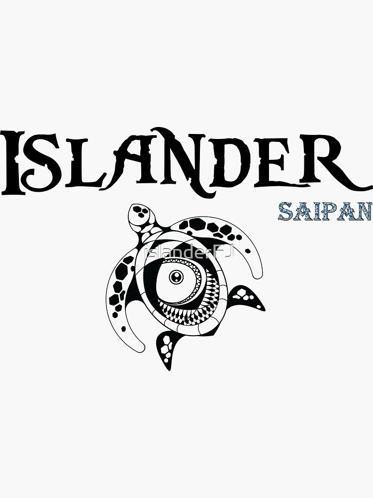 "Islander Saipan - Turtle" Sticker for Sale by islanderFJ | Redbubble