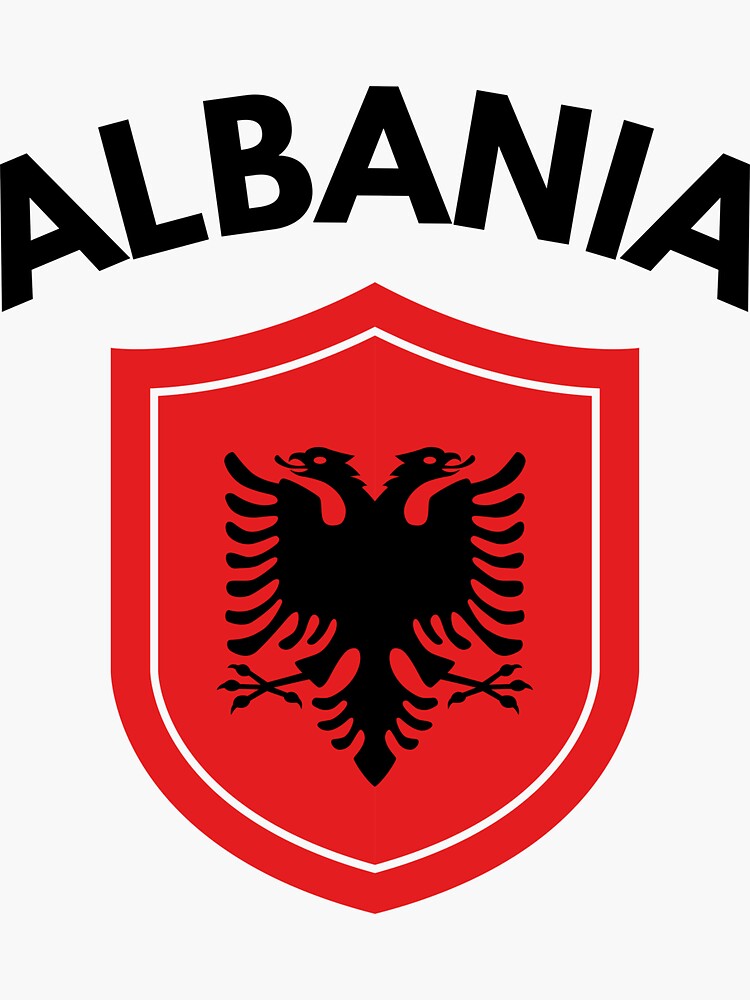 "Alabanian Flag Shield" Sticker for Sale by Sachithra Munasinghe | Redbubble