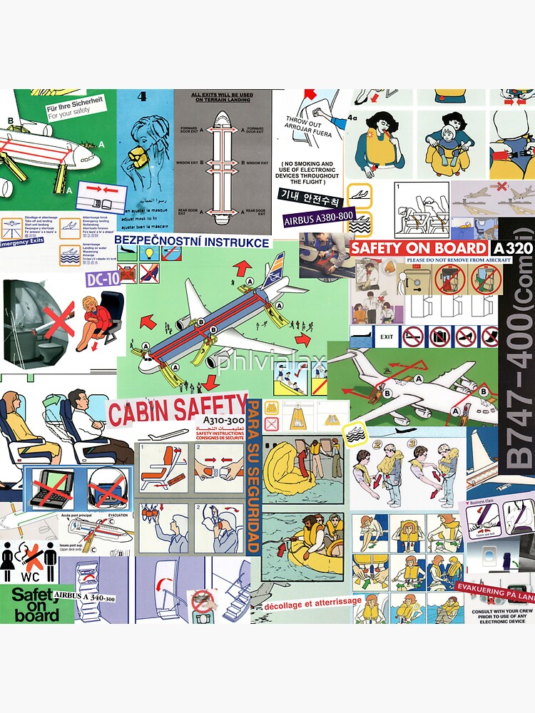 "For Your Safety - Collage" Sticker for Sale by phlvialax | Redbubble