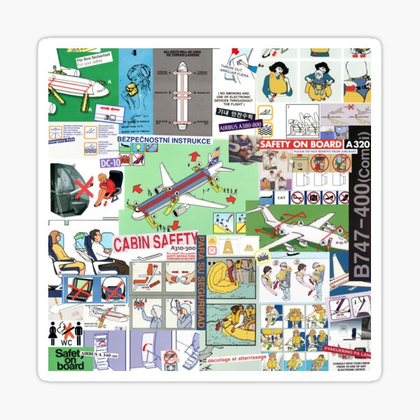 "For Your Safety - Collage" Sticker for Sale by phlvialax | Redbubble