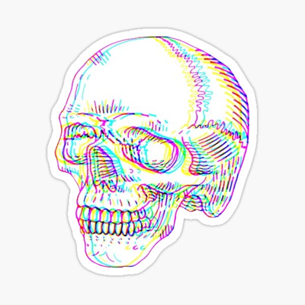 "LSD SKULL " Sticker for Sale by RMorra | Redbubble