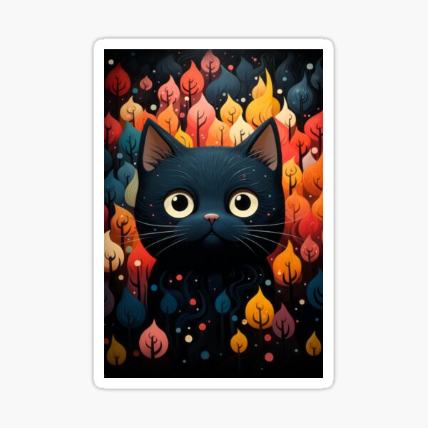 "Adorable Kittens: Colorful Joy in Graphics" Sticker for Sale by ...