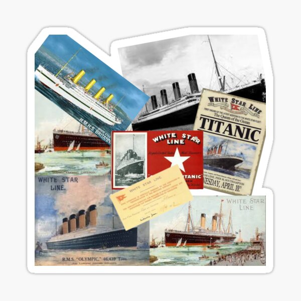 "titanic Britannic Oceanic, Olympic" Sticker for Sale by amy greaves ...