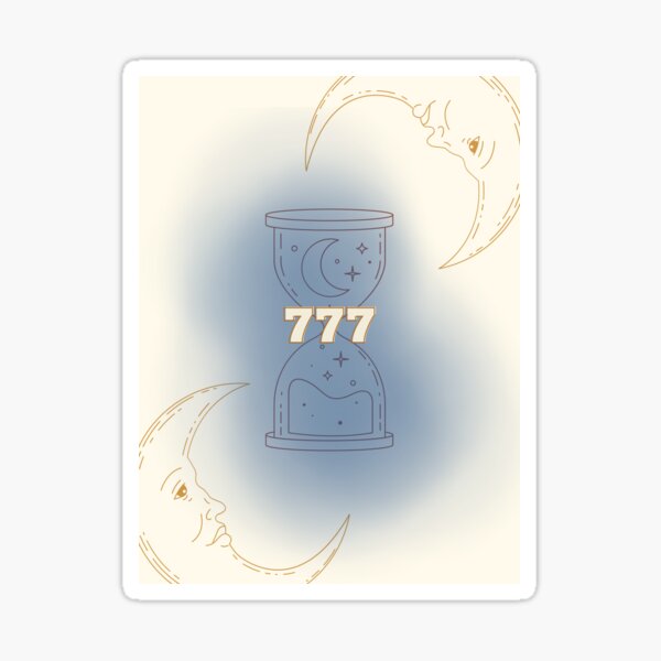 "Angel Number 777 Aura & Moon" Sticker for Sale by NickisNiche | Redbubble