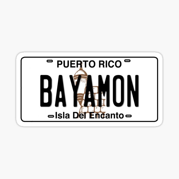 "Bayamon Puerto Rico License Plate" Sticker for Sale by BahayProduction ...