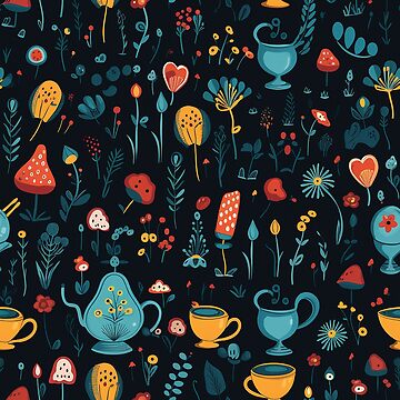 "Alice In Wonderland Inspired Pattern" Sticker for Sale by ...