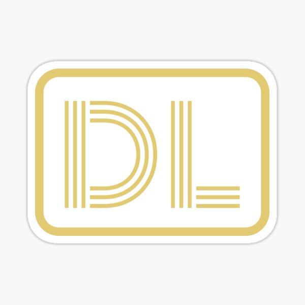 "DL Initials Gold Geometric Letters" Sticker for Sale by jeallan ...