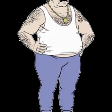 "Aqua teen hunger force Carl angry wearing sandals " Sticker for Sale ...