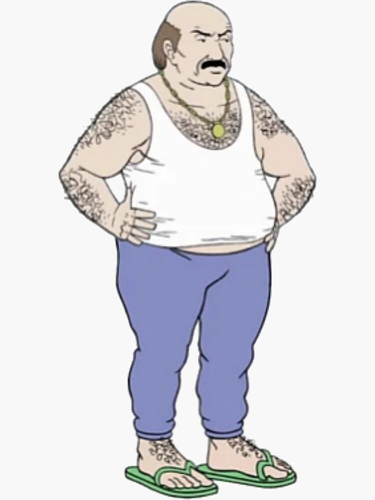 "Aqua teen hunger force Carl angry wearing sandals " Sticker for Sale ...