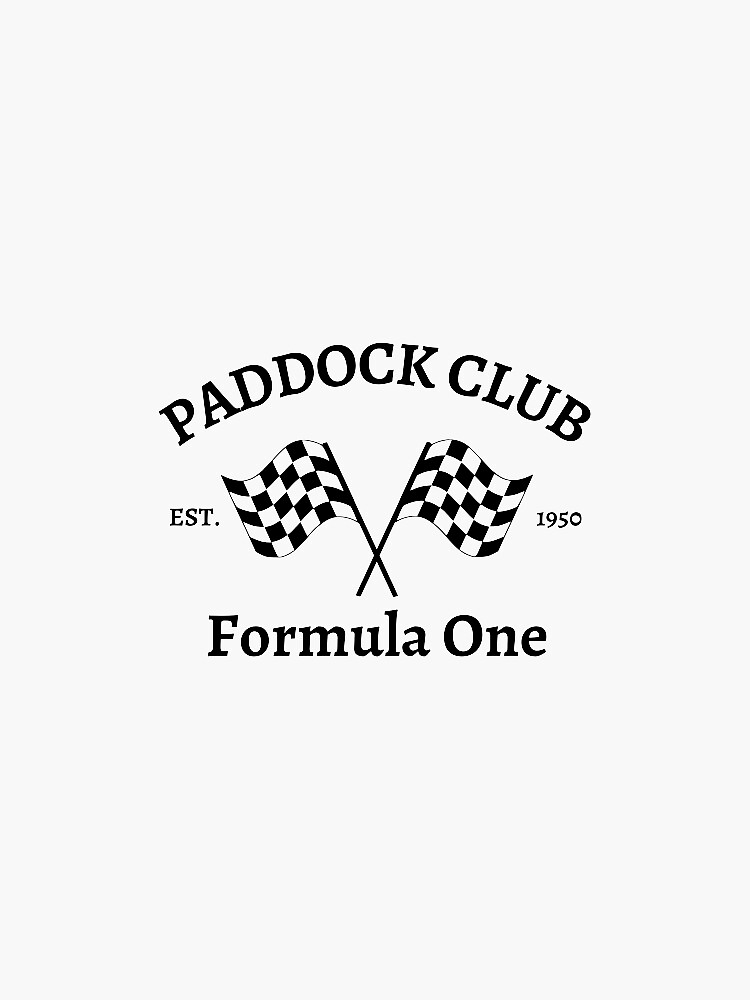 "Paddock Club " Sticker for Sale by Azarais | Redbubble