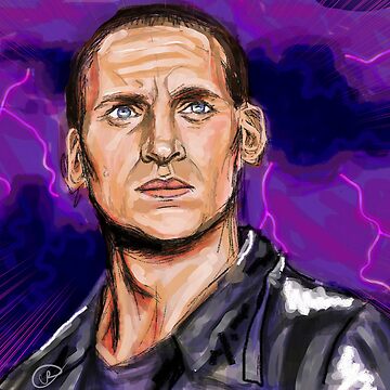 "9th doctor - digital painting" Sticker for Sale by Xanthe Russell ...