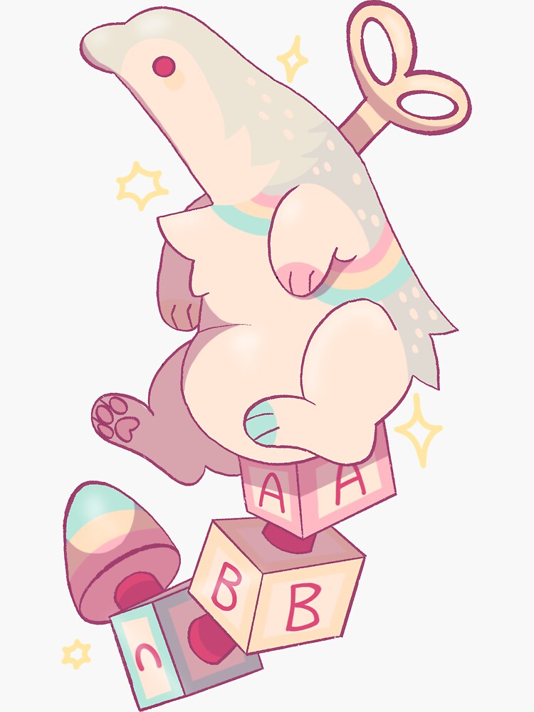 "alphabet block creature kidcore " Sticker for Sale by Doublespade ...