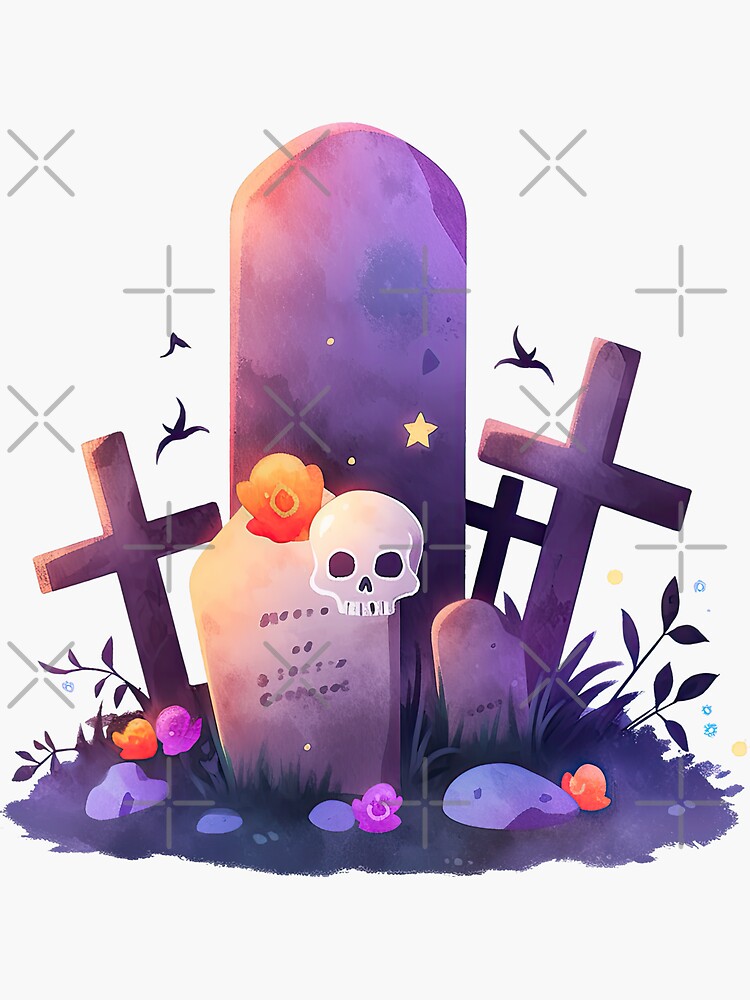 "Graveyard cute in Halloween - 15" Sticker for Sale by ANNetz-PK ...