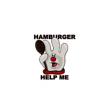 "Hamburger help me" Sticker for Sale by Kataiyisa | Redbubble