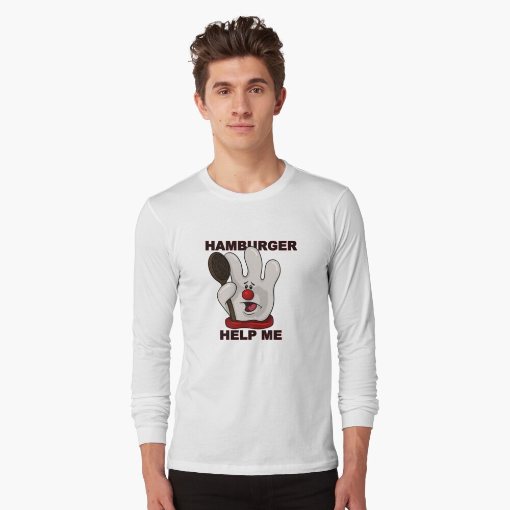 "Hamburger help me" Sticker for Sale by Kataiyisa | Redbubble