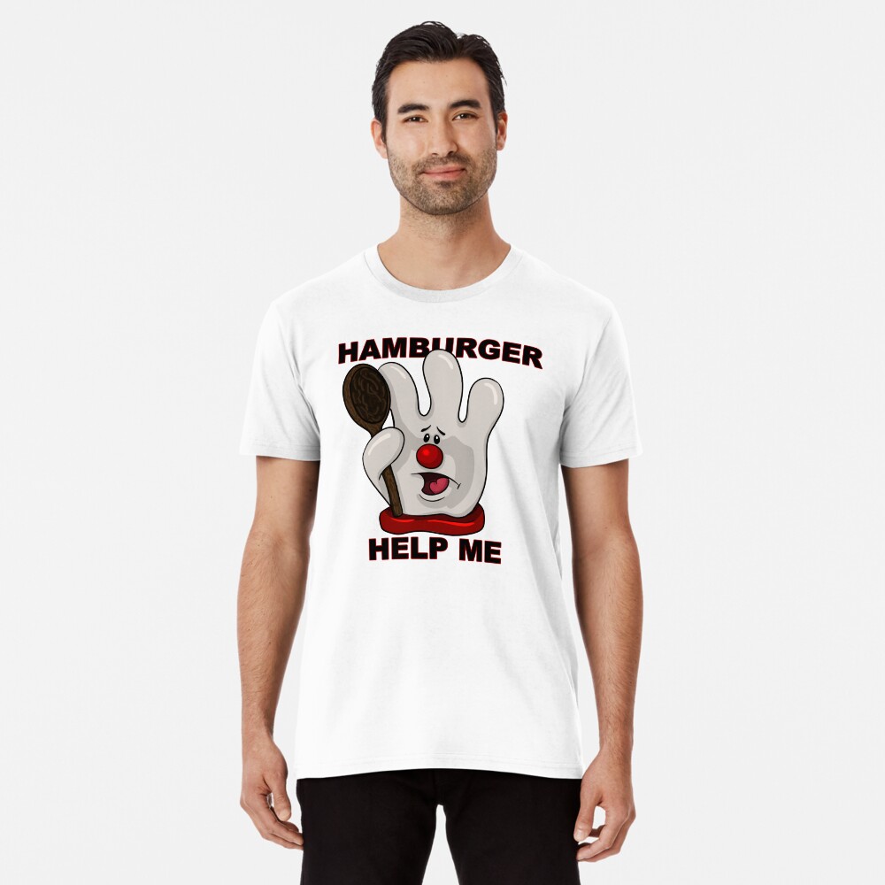 "Hamburger help me" Sticker for Sale by Kataiyisa | Redbubble
