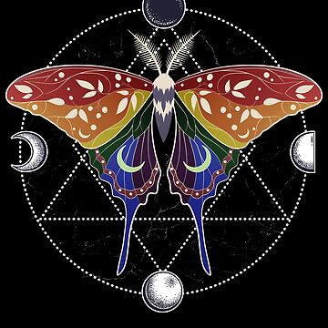 "Rainbow Luna Moth LGBT Gay Pride Flag" Sticker for Sale by Psitta ...