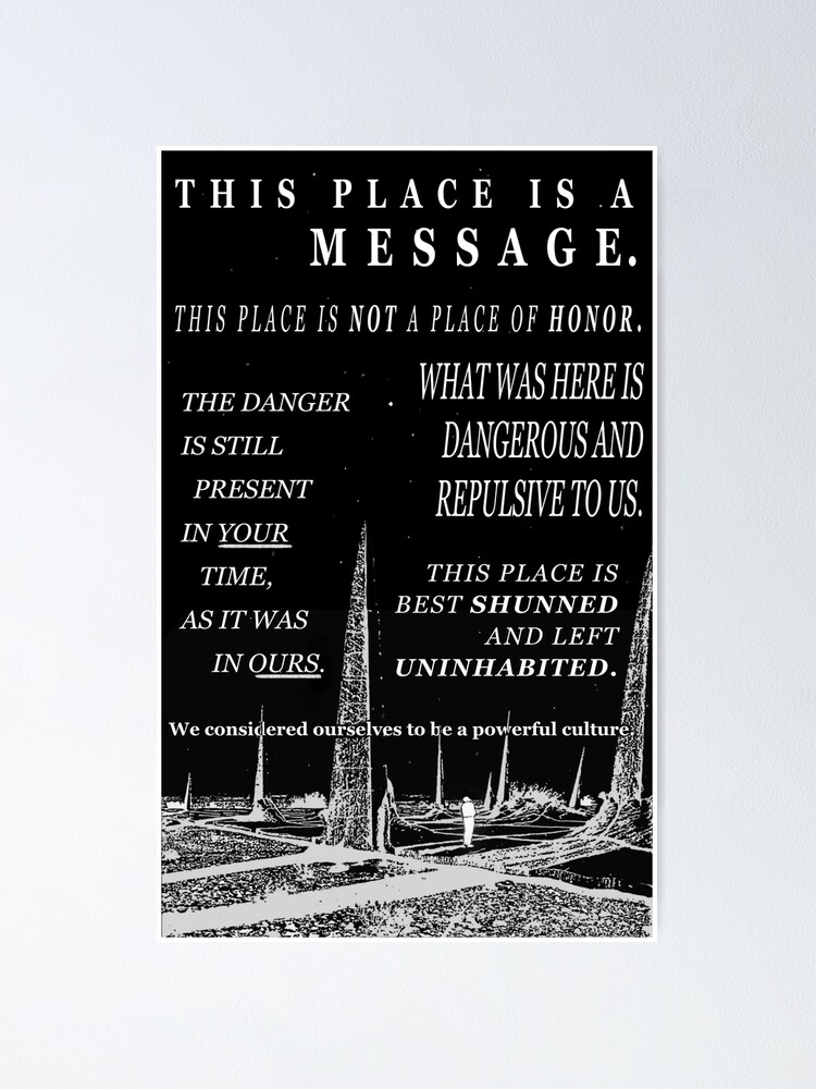 "long-time nuclear waste warning messages. " Poster for Sale by ...