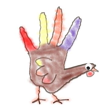 "Hand Turkey" Sticker for Sale by ByTheLindemans | Redbubble