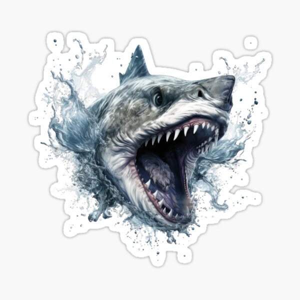 "Shark Sea Monster Design T-Shirt" Sticker for Sale by AIPICCRAFT ...