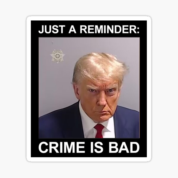 "Trump Mugshot" Sticker for Sale by Funky Samurai | Redbubble