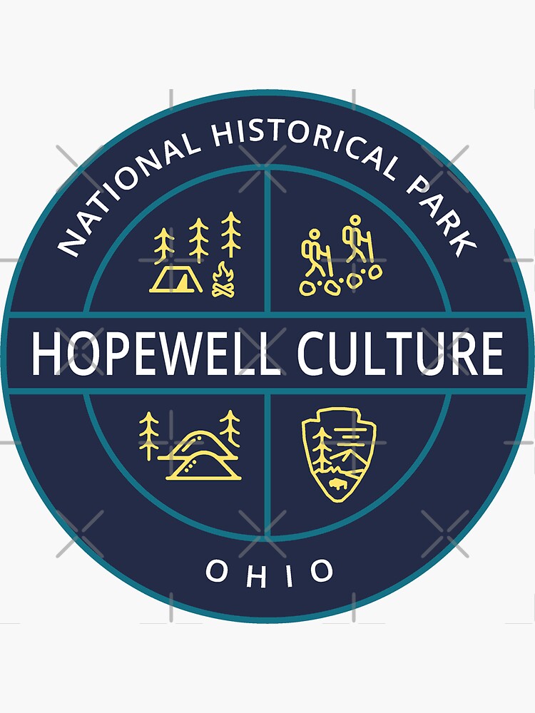 "Hopewell Culture National Historical Park Heraldic Logo" Sticker for ...