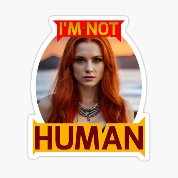 "I'm Not Human" Sticker for Sale by thiagoroda | Redbubble