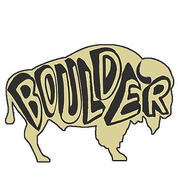 "Boulder Colorado Buffalo" Sticker for Sale by fantedesign | Redbubble