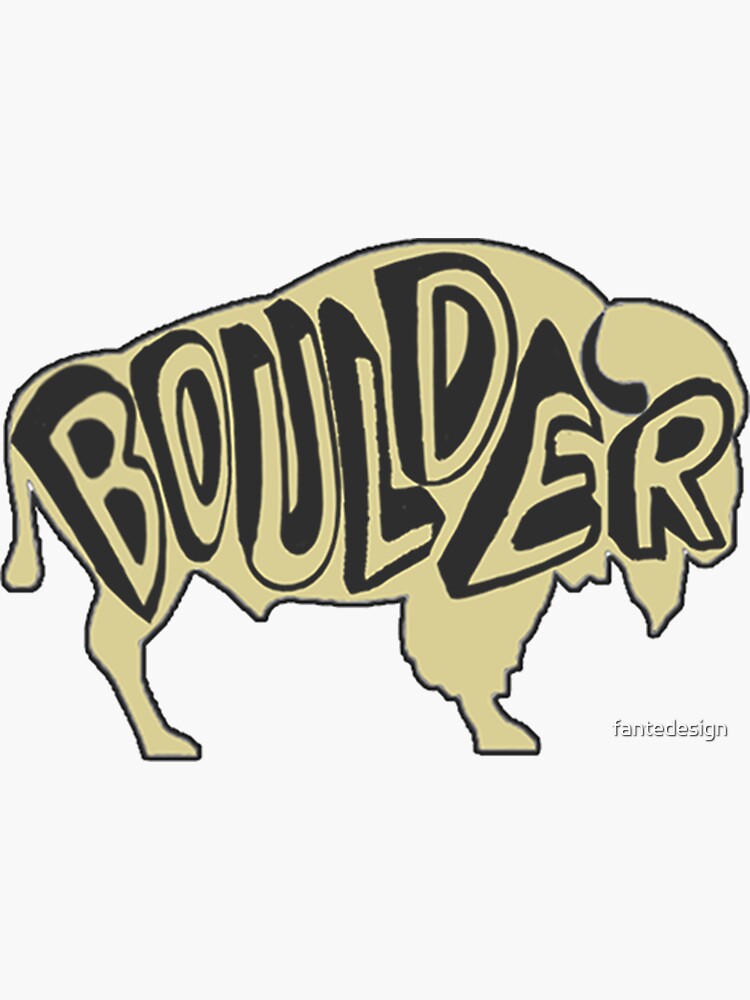 "Boulder Colorado Buffalo" Sticker for Sale by fantedesign | Redbubble