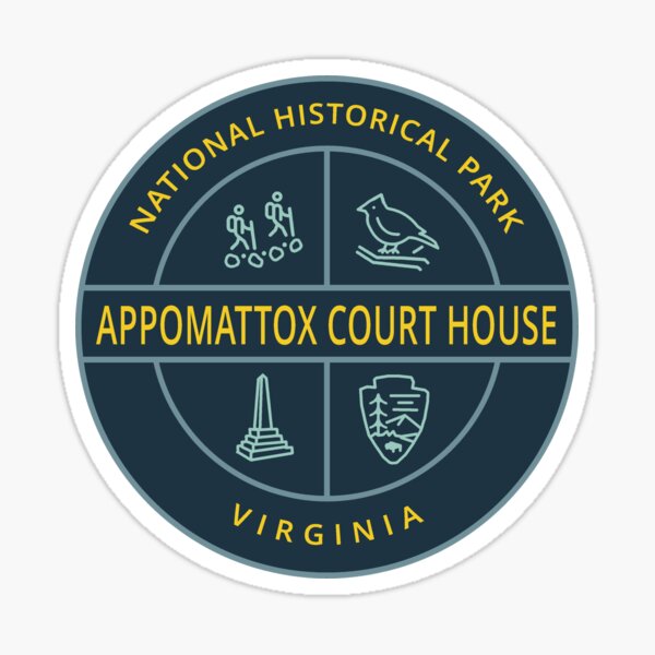 "Appomattox Court House National Historical Park Heraldic Logo" Sticker ...