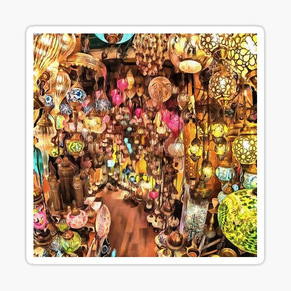 "Lanterns, Lamps and Lighting of The Bazaar" Sticker for Sale by taiche ...