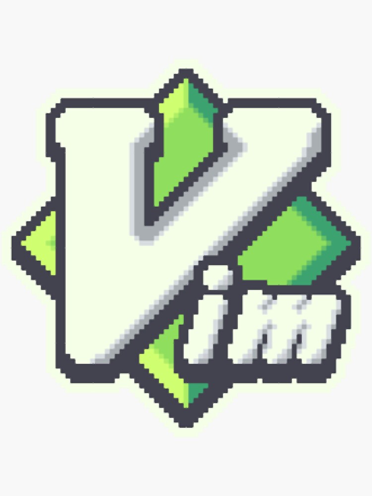 "Vim Pixel Art " Sticker for Sale by BenyaminMc | Redbubble