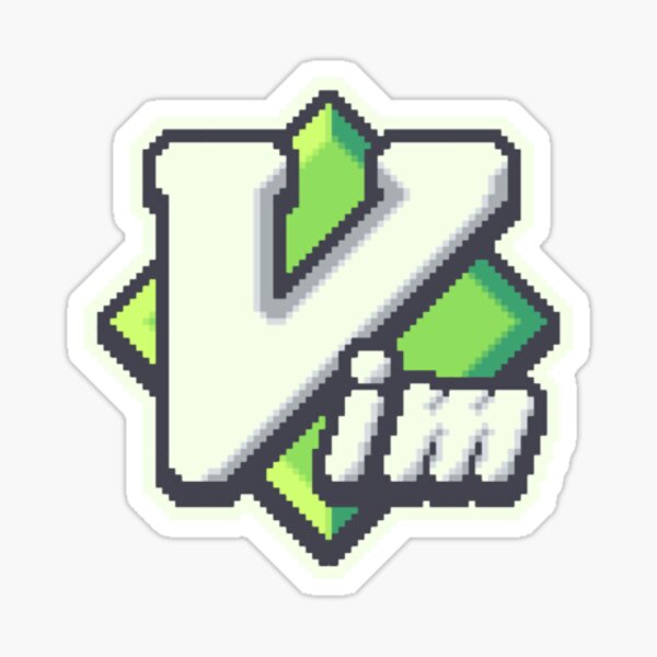 "Vim Pixel Art " Sticker for Sale by BenyaminMc | Redbubble