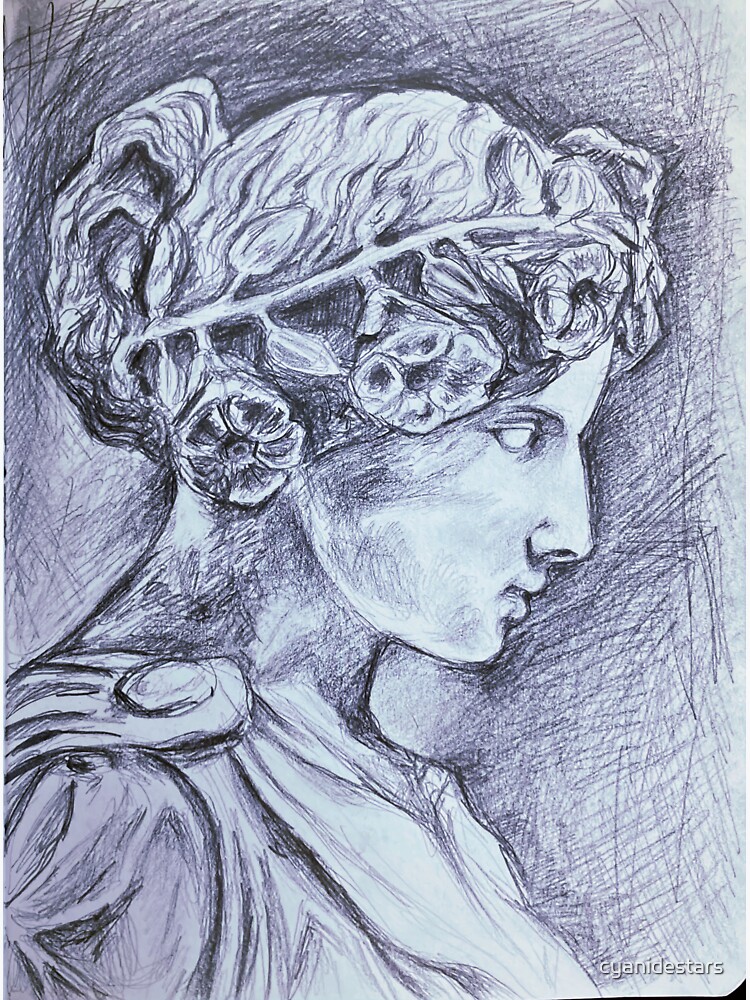 "Statue Lady in Graphite" Sticker for Sale by cyanidestars | Redbubble