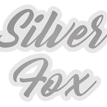 "Silver Fox" Sticker for Sale by JoseyMiles | Redbubble