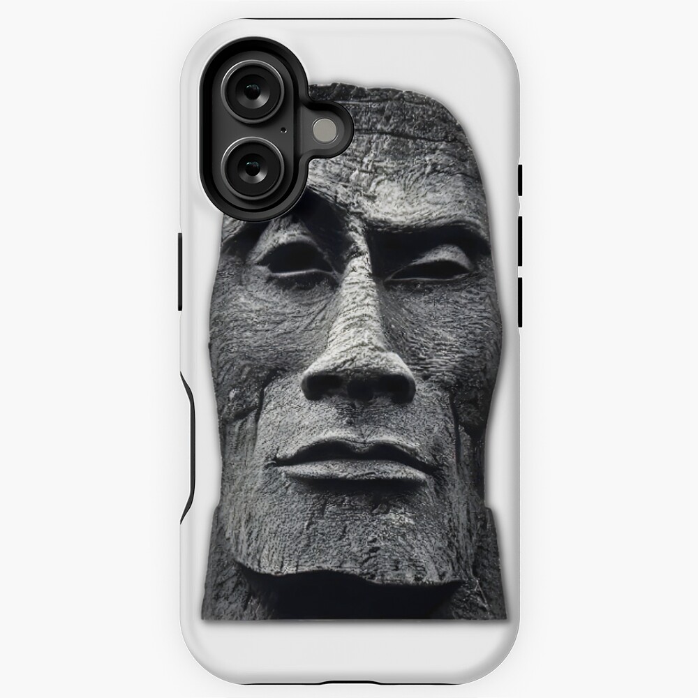 "The Rock Moai Statue Funny Meme Dwayne Johnson Easter Island" Greeting ...