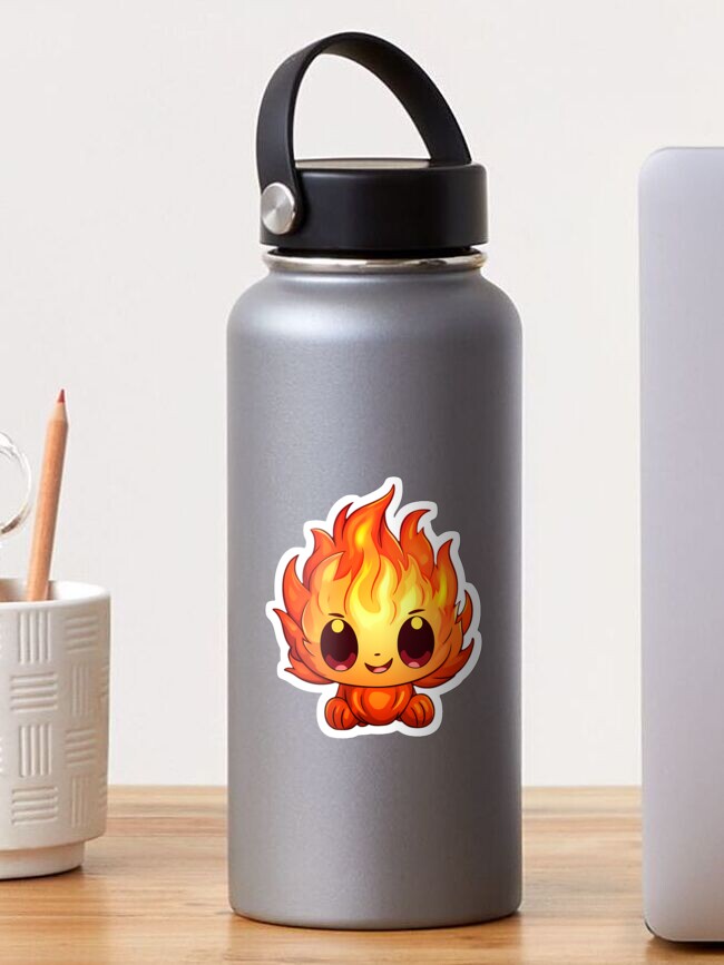 "Cute Cartoon Fire Elemental" Sticker for Sale by SisterHaplo | Redbubble