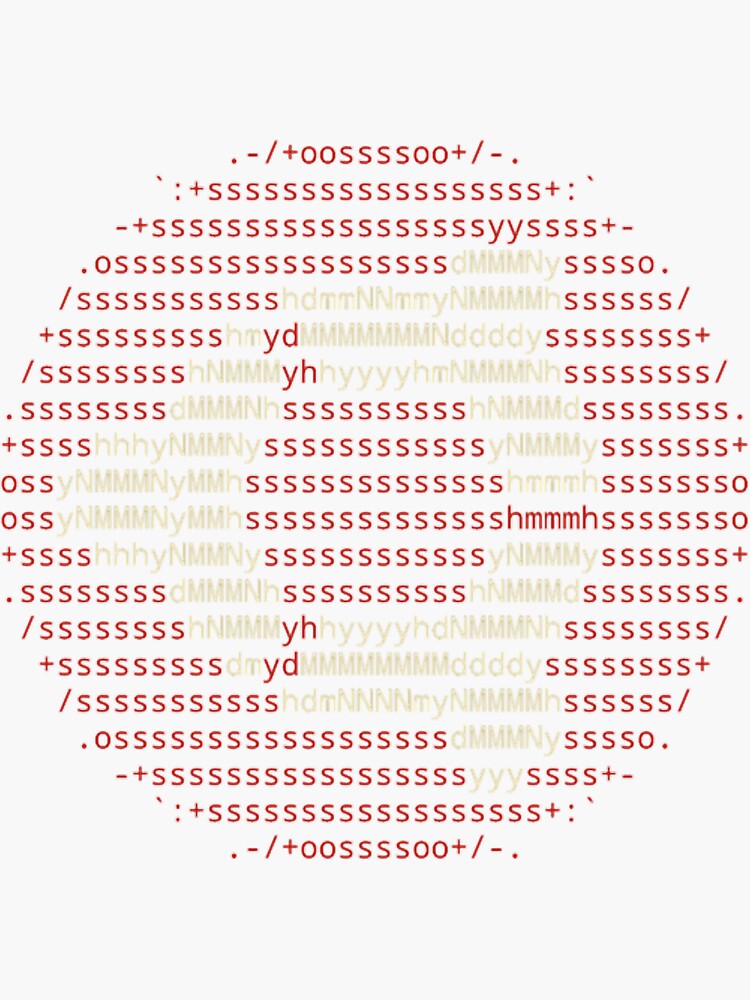 "Ubuntu Linux Neofetch ASCII Art Logo" Sticker for Sale by KalynnPan ...