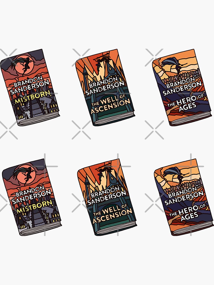 "Mistborn books" Sticker for Sale by lalashellsArt | Redbubble