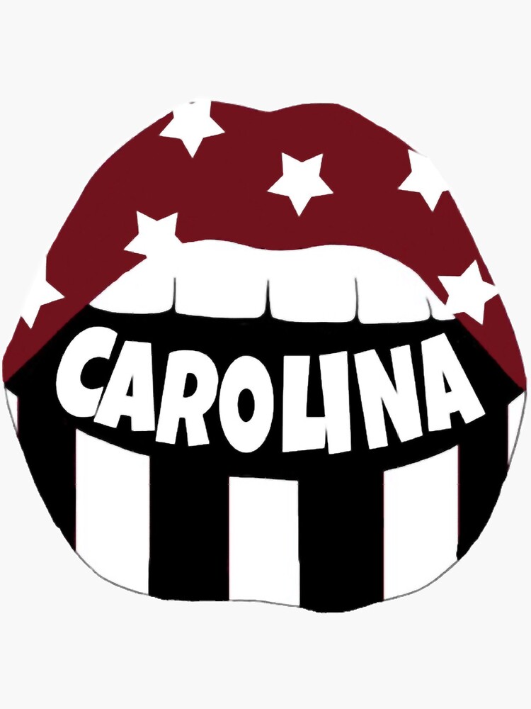 "CAROLINA Star Lips Design" Sticker for Sale by DaisySchowalter | Redbubble