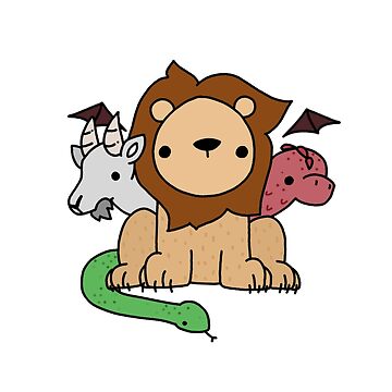 "Chibi Chimera " Sticker for Sale by PhoCreations | Redbubble