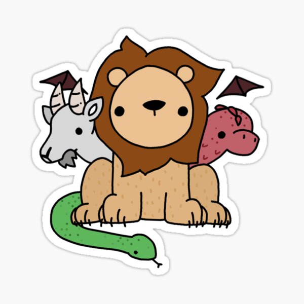 "Chibi Chimera " Sticker for Sale by PhoCreations | Redbubble