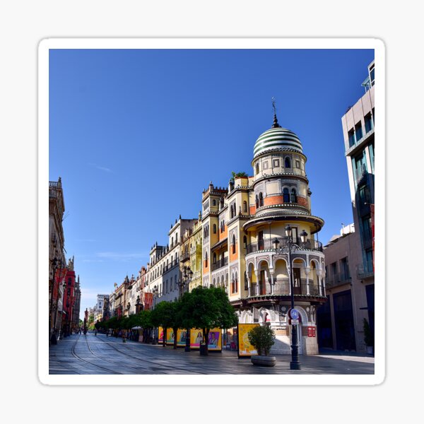 "Av. de la Constitucion, Sevilla, Spain" Sticker for Sale by andreisky ...