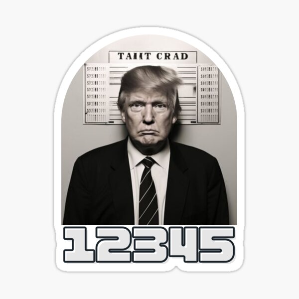 "Donald trump Mugshot" Sticker for Sale by Hogwheels | Redbubble