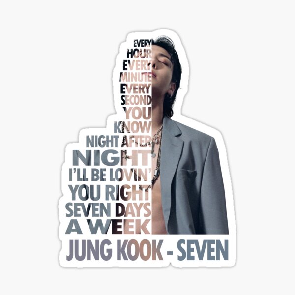 "Jungkook Seven jung Kook" Sticker for Sale by bangtanofficial | Redbubble