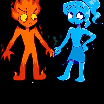 "Elemental Fire boy and Water girl" Sticker for Sale by SisterHaplo ...