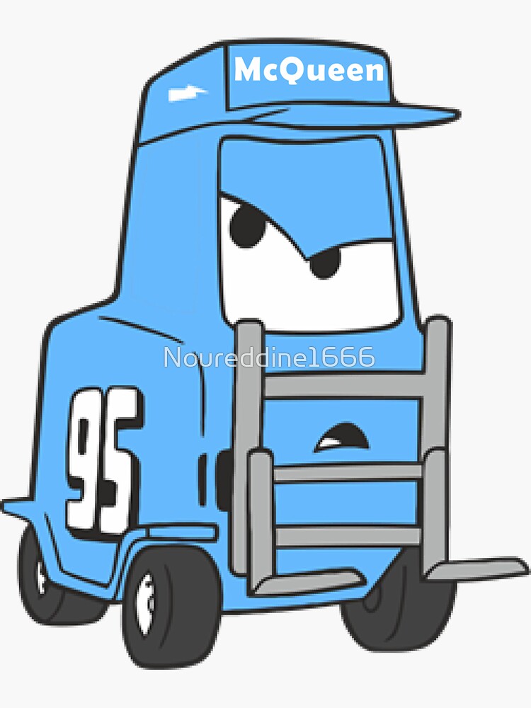 "Angry McQueen" Sticker by Noureddine1666 | Redbubble