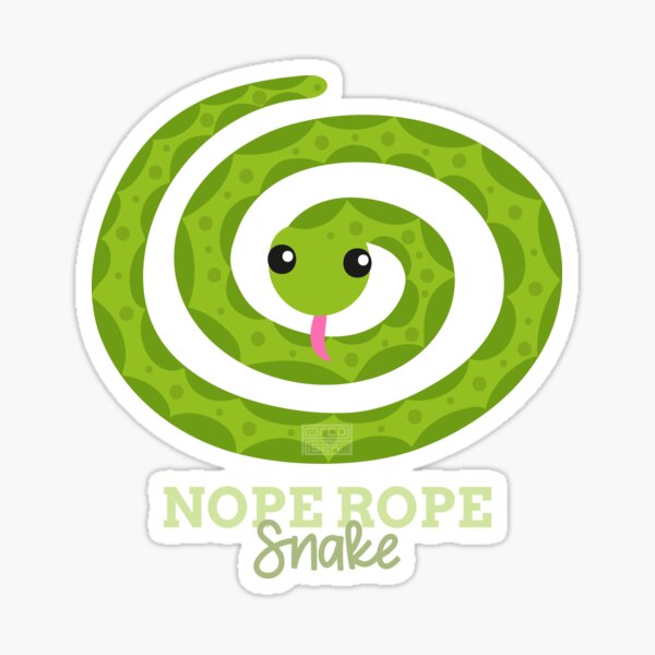 "Funny Animal Name Meme Nope Rope SNAKE" Sticker for Sale by ...