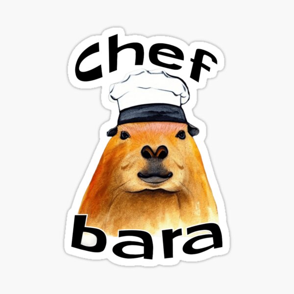 "Chef bara cute capybara cooking" Sticker for Sale by CuteCapybara ...