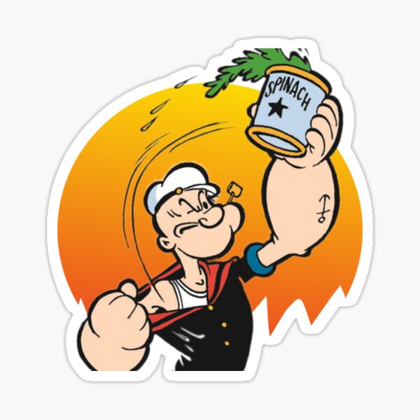 "Popeye the Sailor" Sticker for Sale by servidshaynek | Redbubble